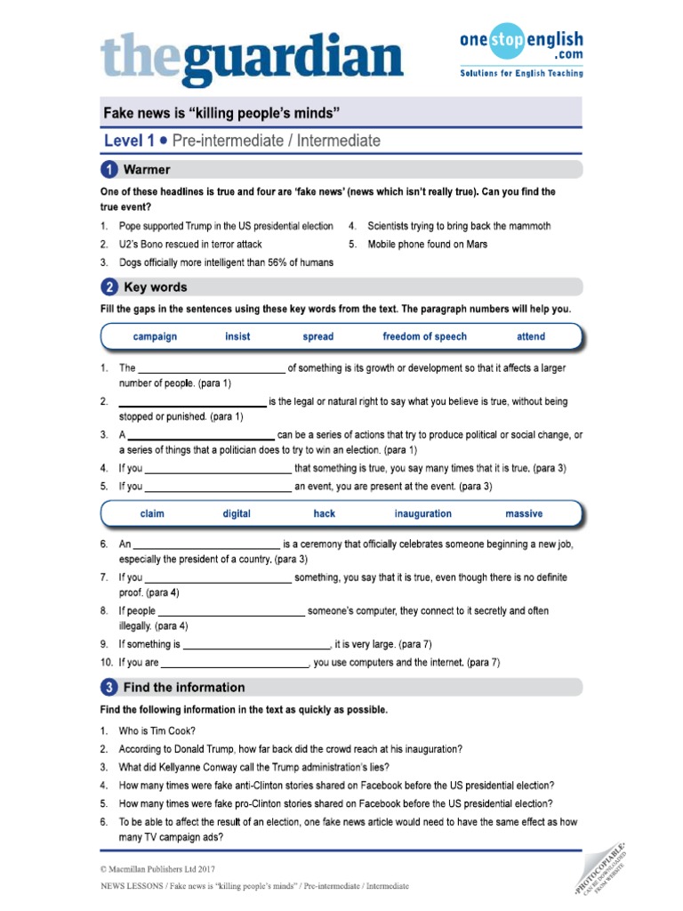 Fake News For Students | PDF