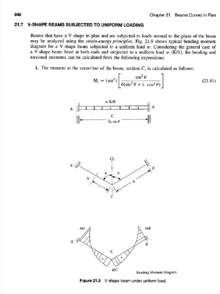 V Shaped Beam | PDF
