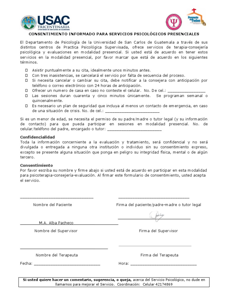 Consentimiento Informado 2023f | PDF | Consentimiento informado