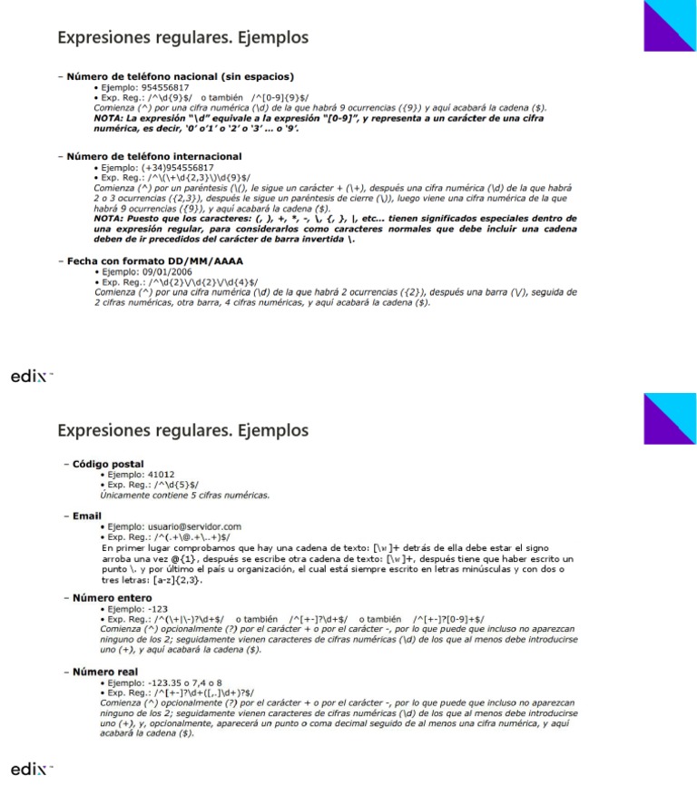 Expresiones Regulares en JS | PDF