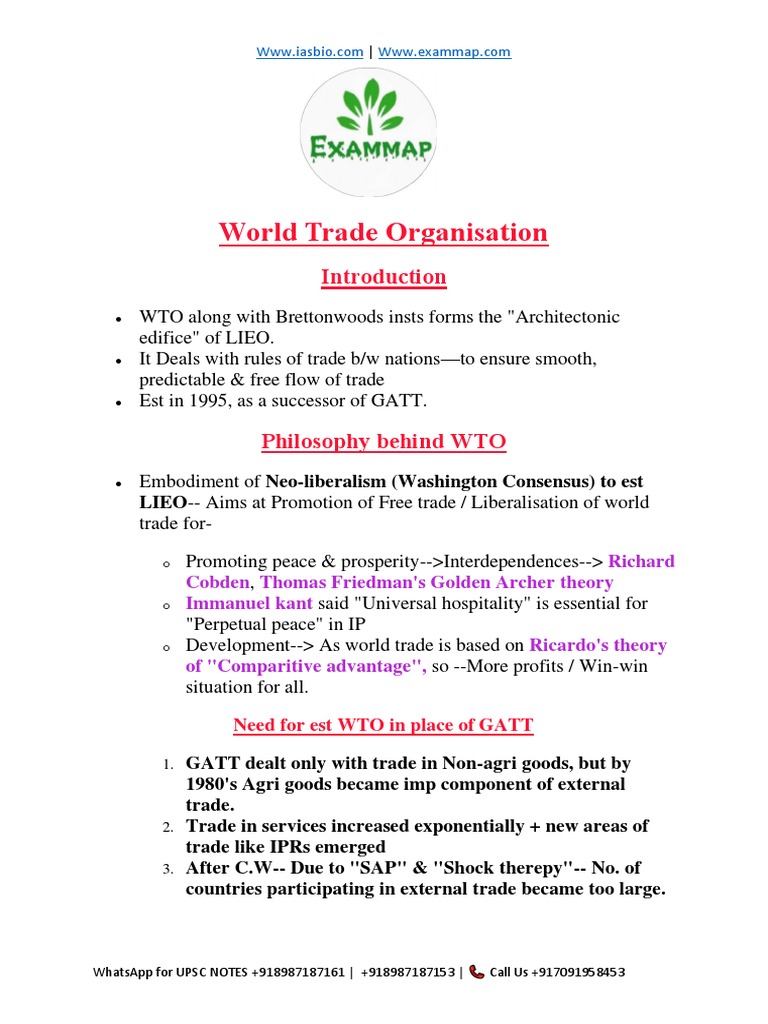 World Trade Organization | PDF | World Trade Organization | Market Access