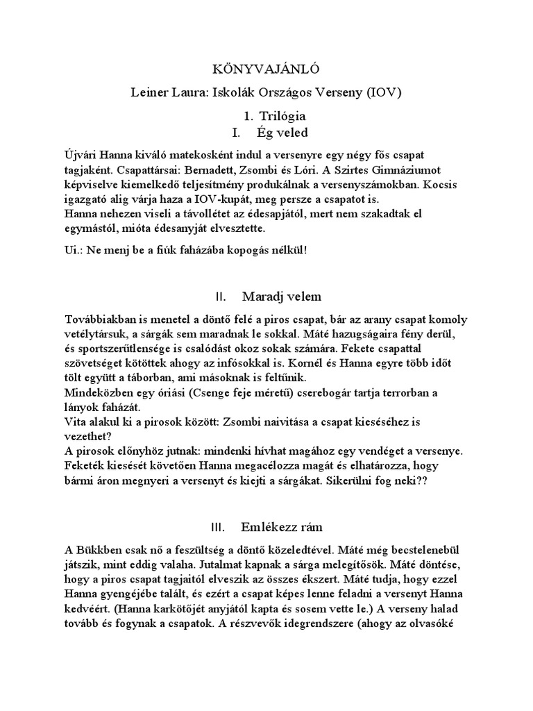 Leiner Laura IOV | PDF