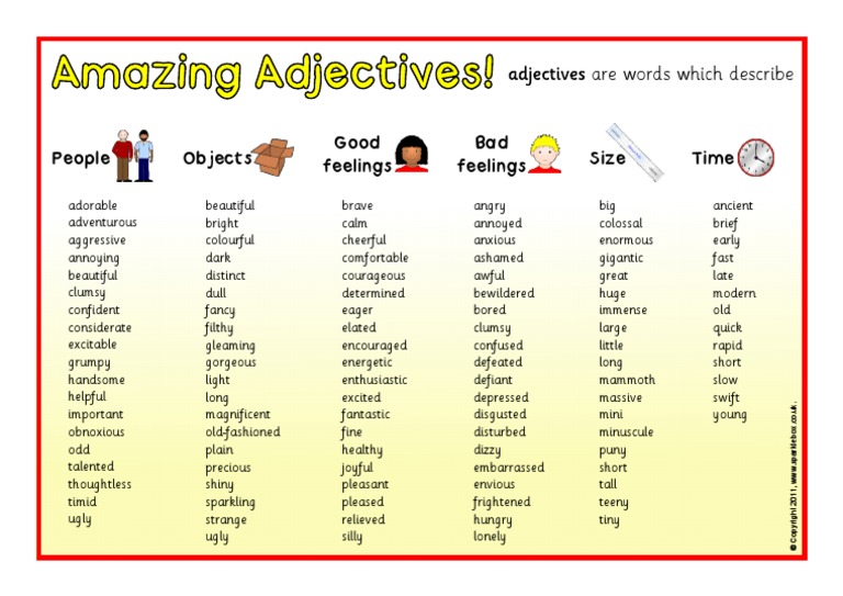 Amazing Adjectives | PDF