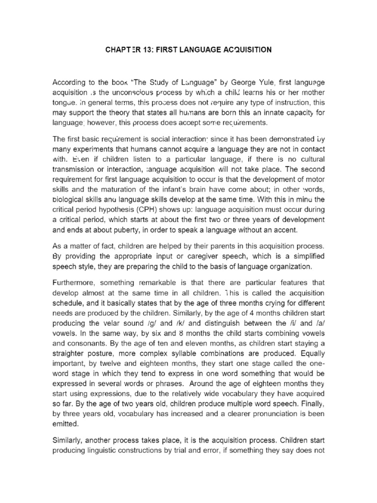 Chapter 13 - George Yule Study of Language - INFO | PDF