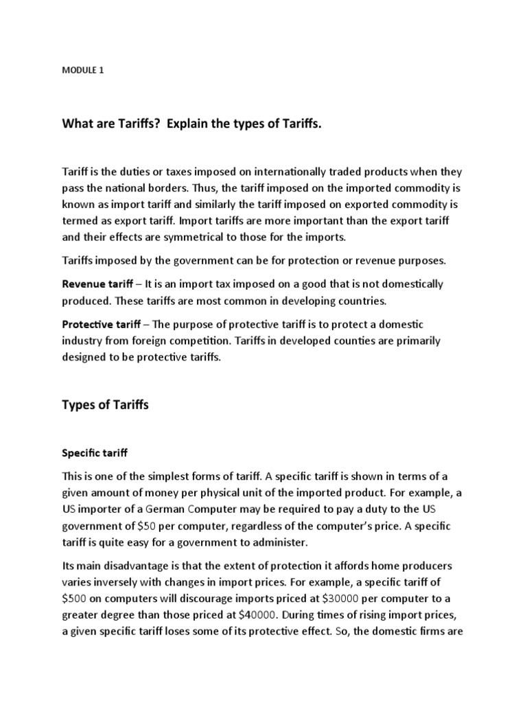Understanding Tariffs and Trade Policies: An Analysis of Import Tariffs ...