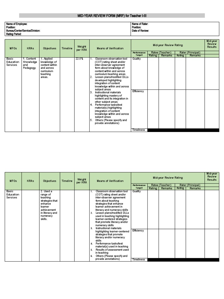 AppendixE.1 MRF T1-3 | PDF | Lesson Plan | Educational Assessment