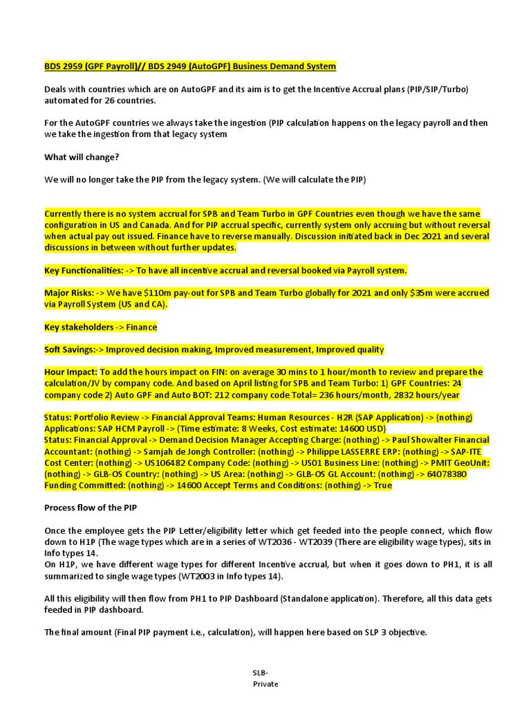 BDS Wip | PDF | Accrual | Employment