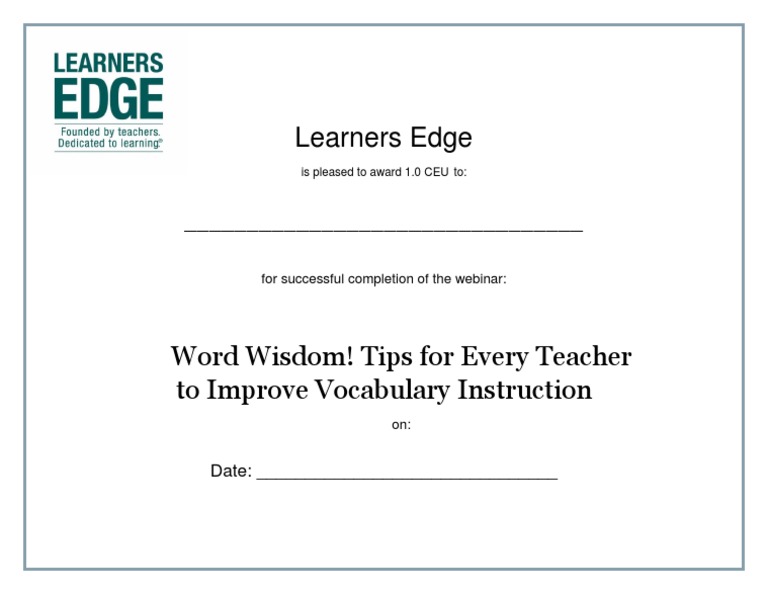 Word Wisdom! Tips For Every Teacher To Improve Vocabulary ...