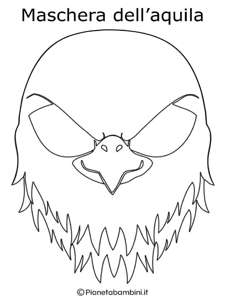 Maschera Aquila Da Colorare | PDF