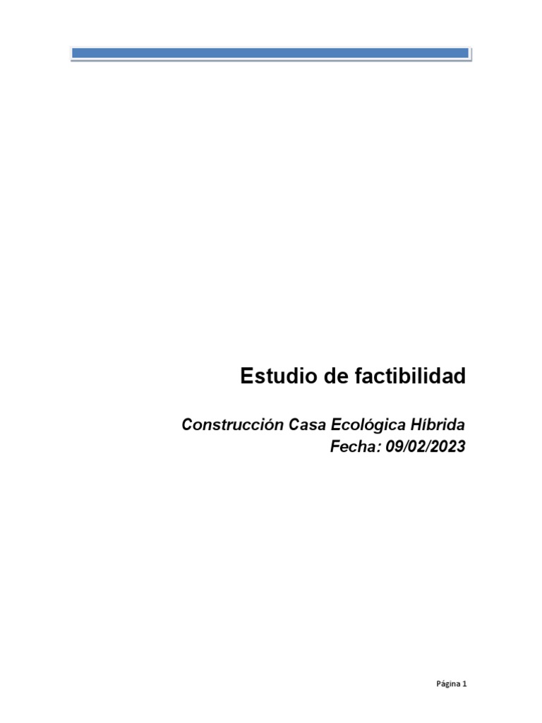 Modelo de Estudio de Factibilidad de Un Proyecto (Final) | PDF