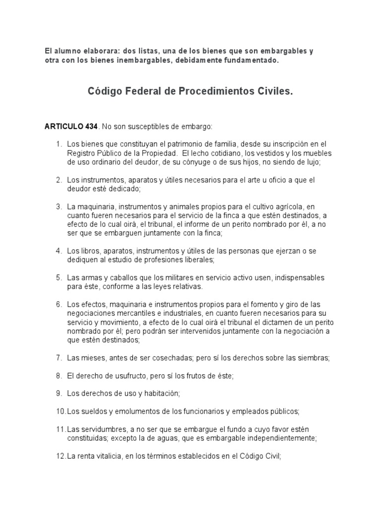 Código Federal De Procedimientos Civiles Pdf Justicia Crimen Y