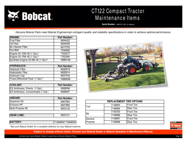 ct122 Maintenance Chart | PDF | Automotive Industry | Machines
