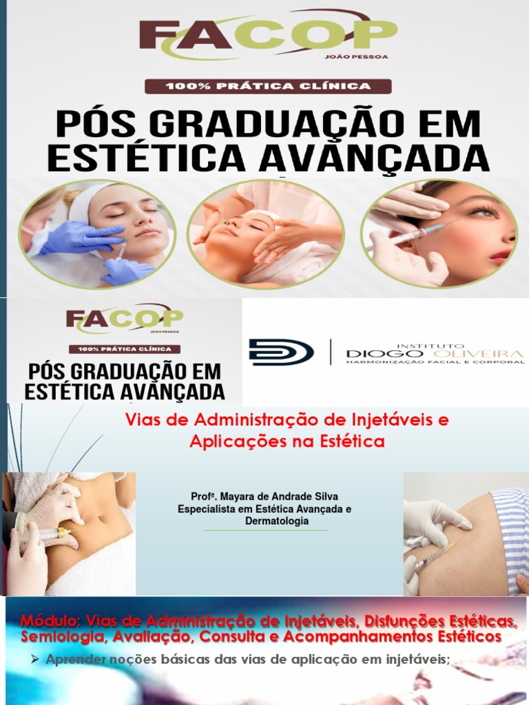 Aula de Vias de Admnistração e Sua Aplicação Na Estética - FACOP | PDF ...