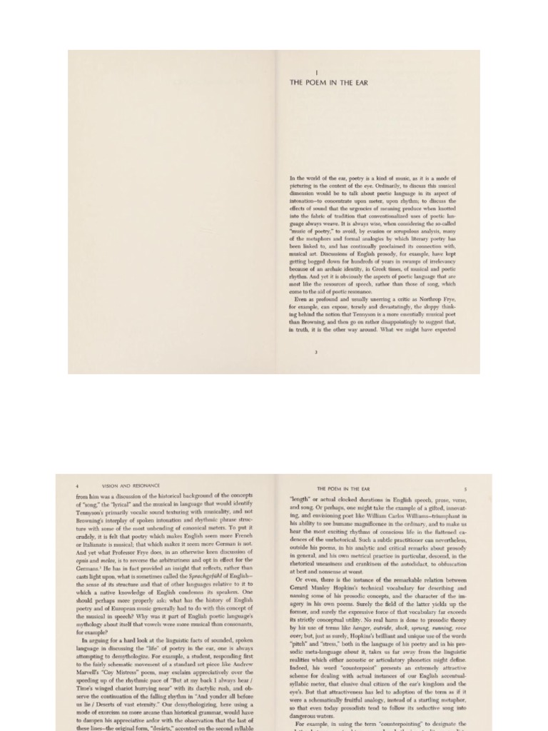 Hollander - The Poem in The Ear | PDF