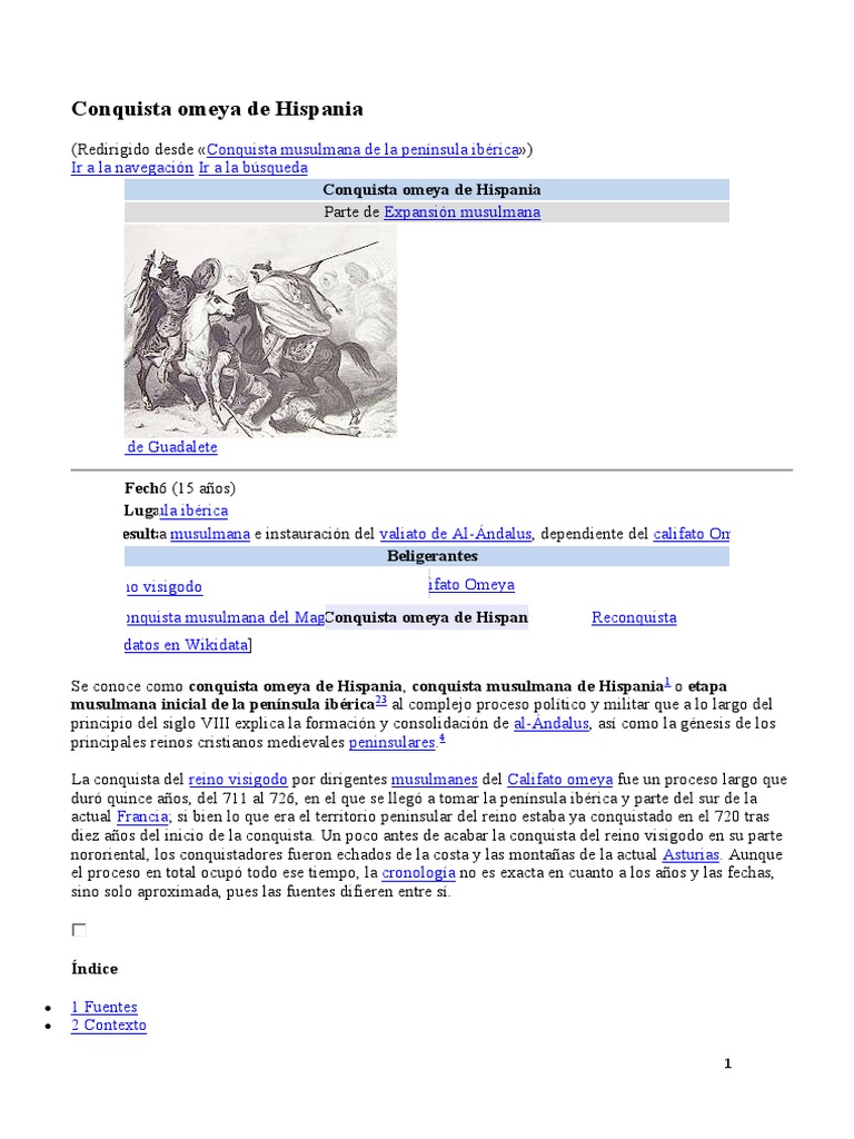 Conquista Omeya de Hispania | PDF | Edades medias