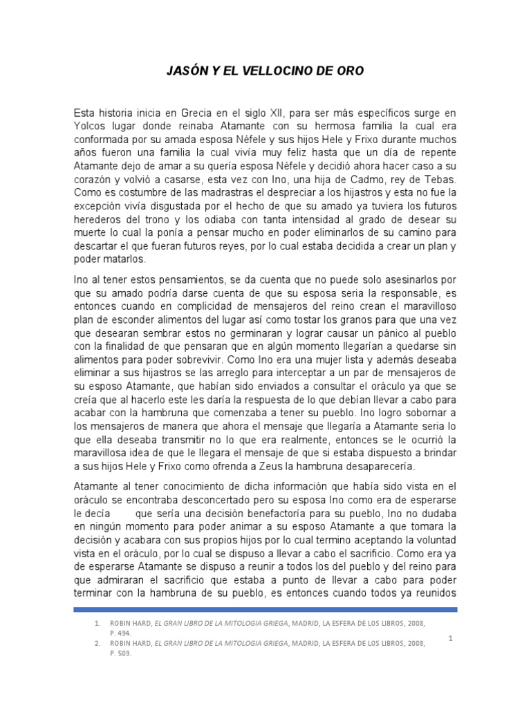 Jason y El Vellocino de Oro 1 | PDF | Jason | Argonautas