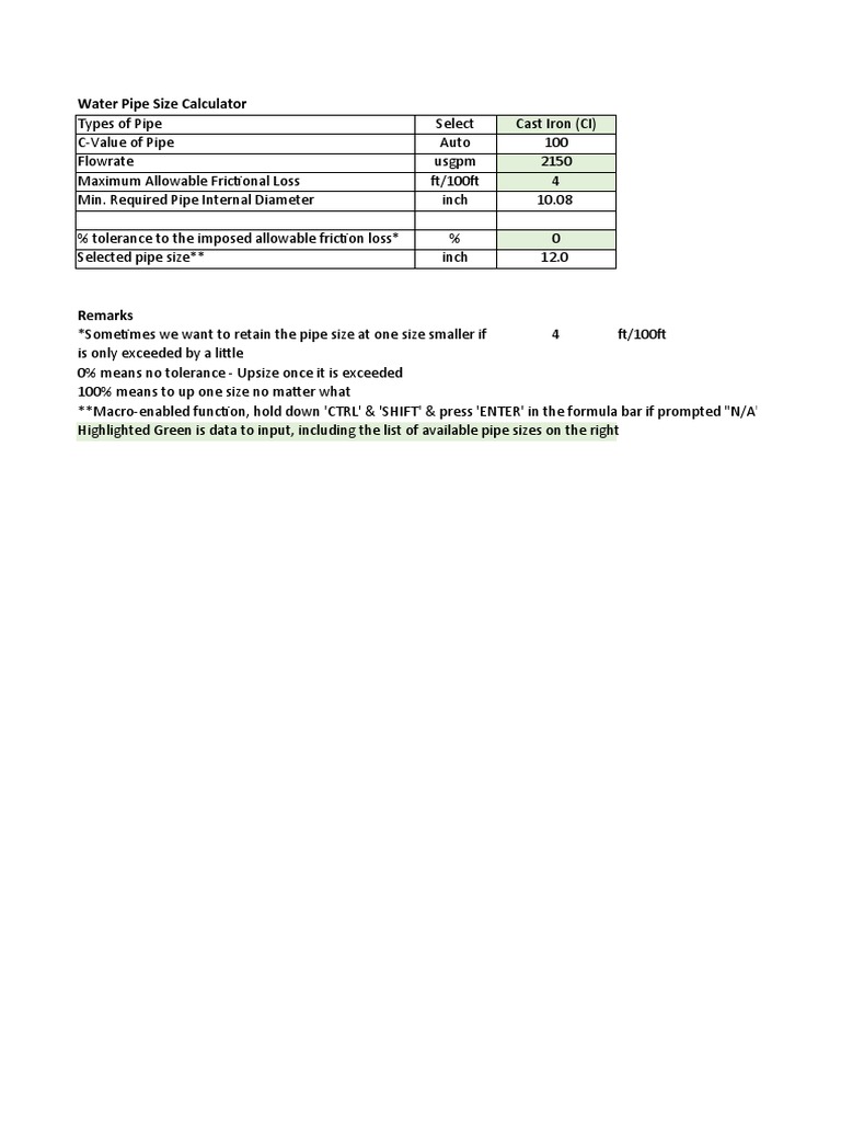 Pipe Size Calculator (Inspect) | PDF | Pipe (Fluid Conveyance) | Metals