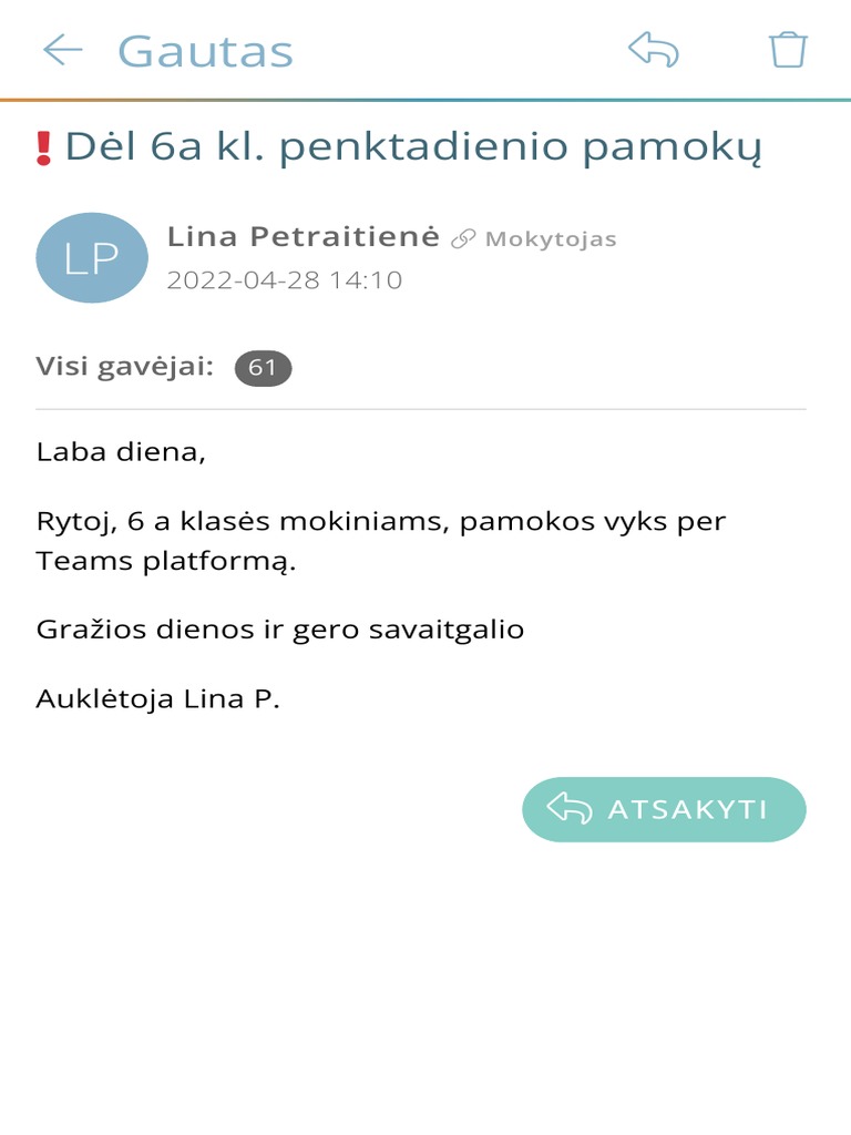 TAMO - Pranešimai | PDF