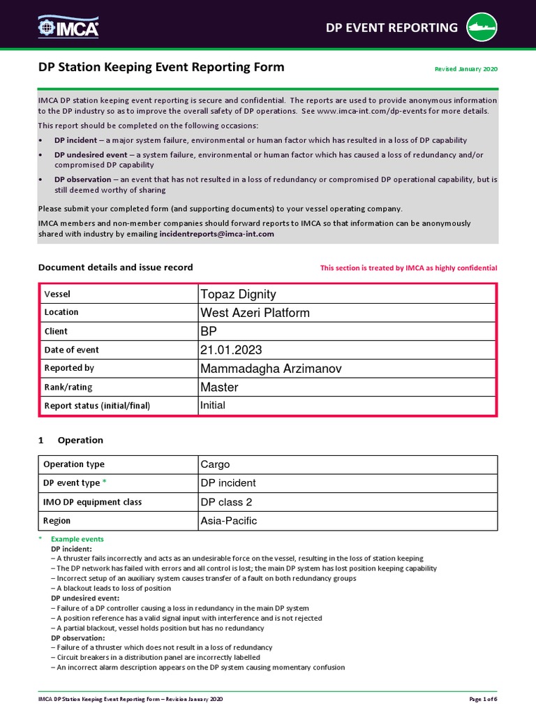 IMCA - DignityDownload-5353 (IMCA DP Event Reporting Form) | Download ...