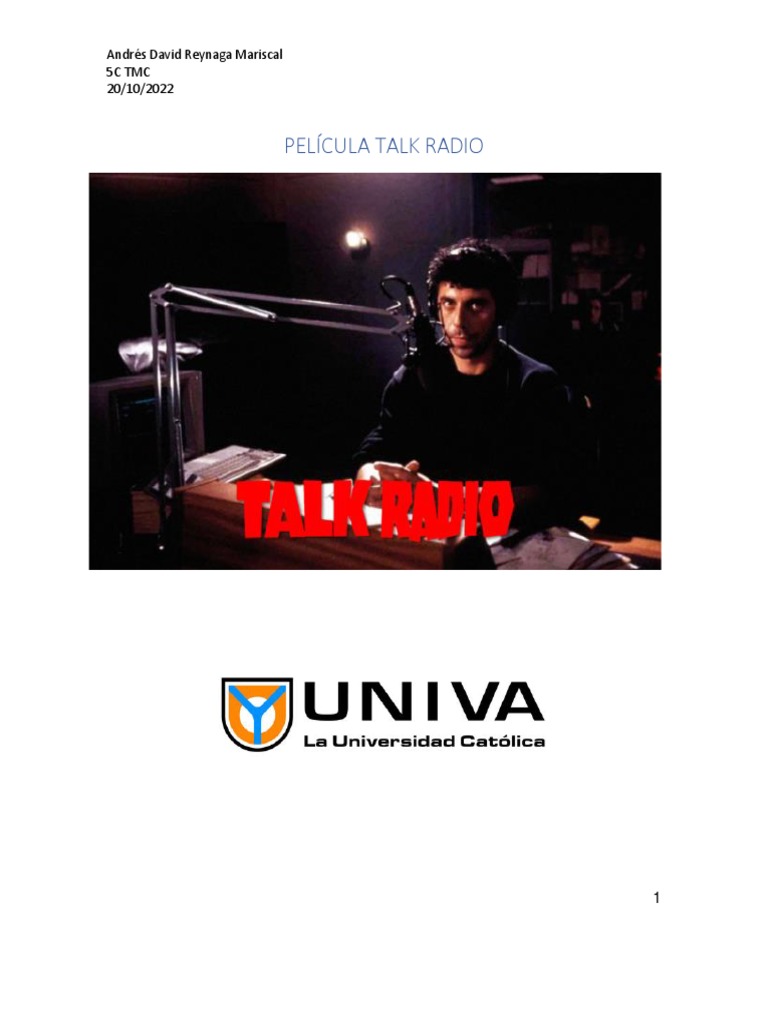 Análisis de Talk Radio y su Cabina Profesional | PDF