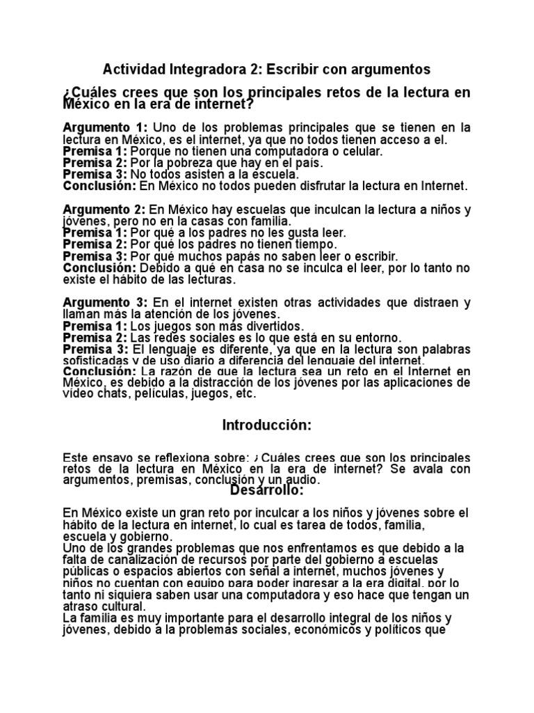 Actividad Integradora 2 Modulo 5 | PDF | Internet