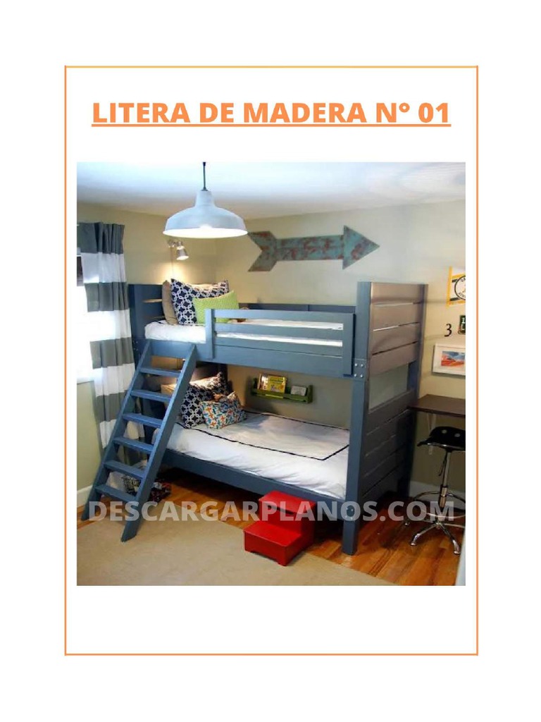 Plano de Litera de Madera 01 | PDF