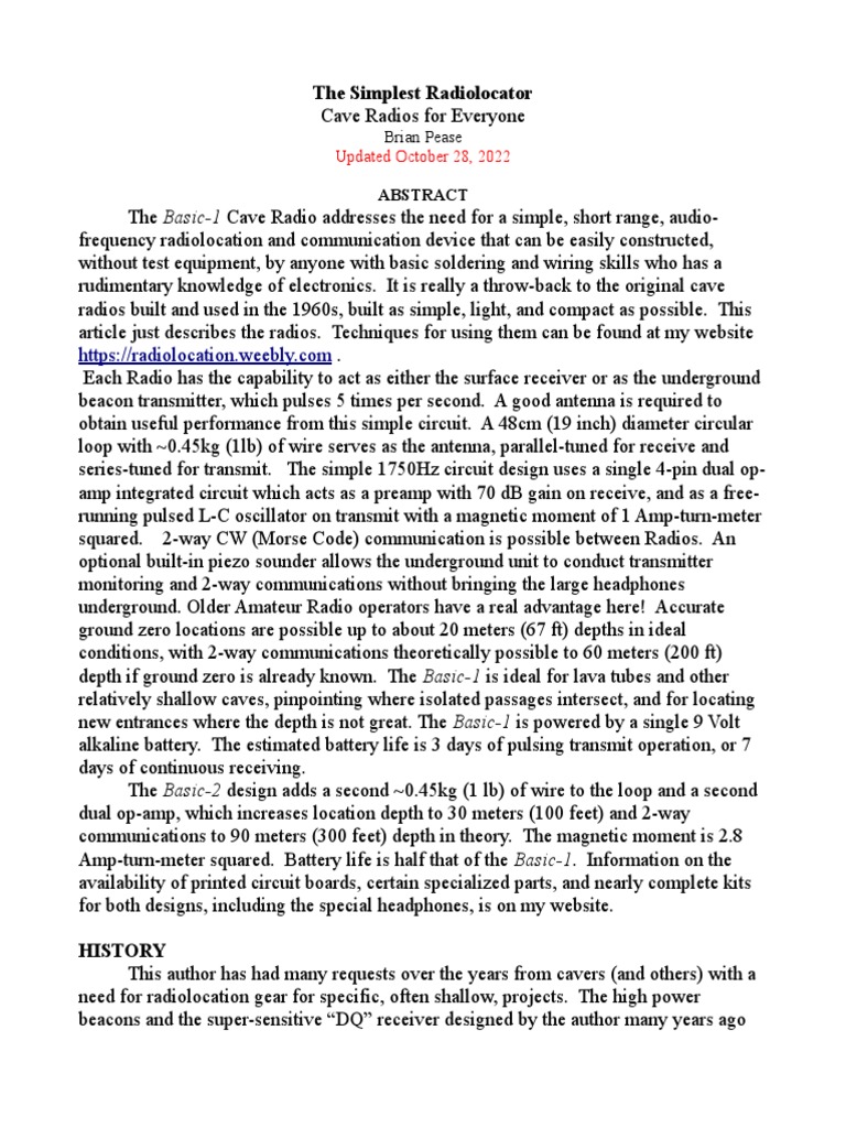 The Simplest Radio Locator | Download Free PDF | Operational Amplifier ...