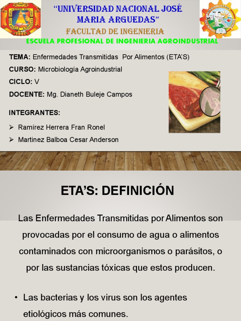 Clasificación y Síntomas de ETA's | PDF | Enfermedades transmitidas por ...
