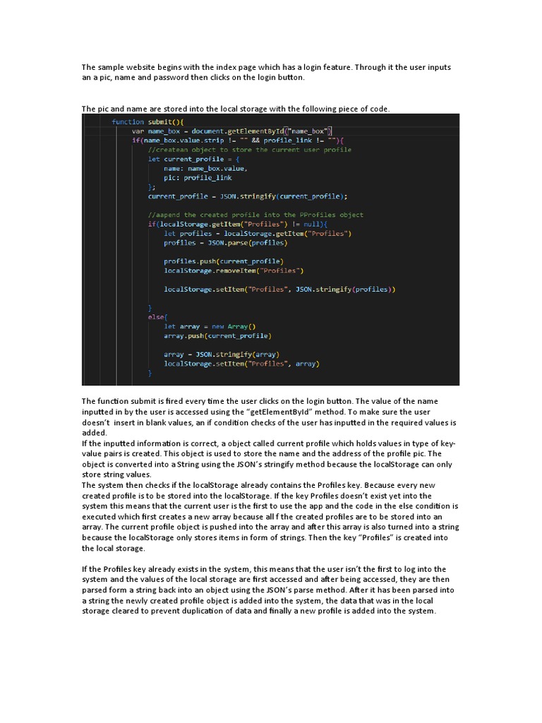 Website Documentation | PDF | Document Object Model | User (Computing)