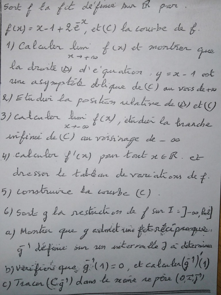 Exercice Exp Math 2 Bac PC | PDF