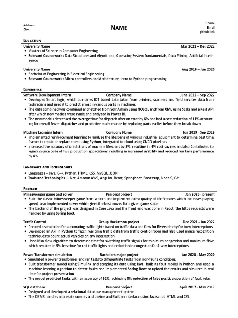 Redacted Resume | PDF | Databases | Relational Model