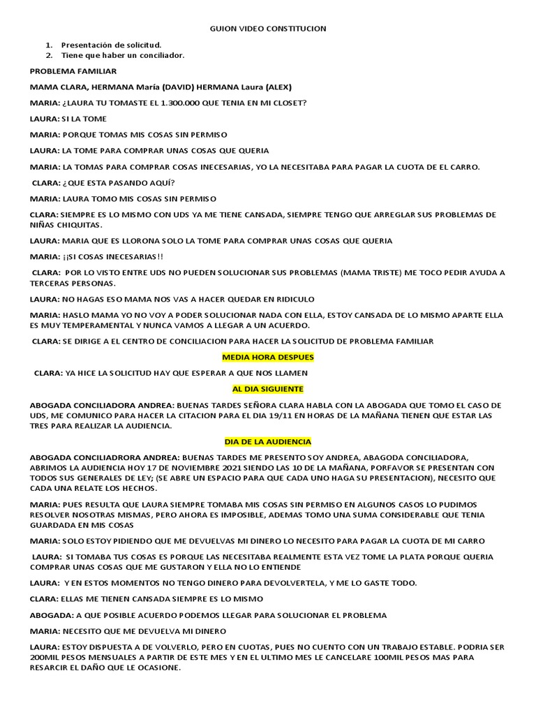 Guion Constitucion Completo | PDF