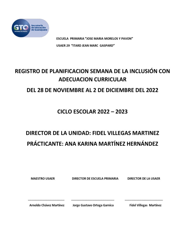 Actividades Semana de La Inclusión | PDF | Inclusión (Educación ...