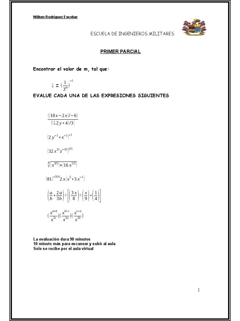 Parcial 1 Mat Básicas | PDF