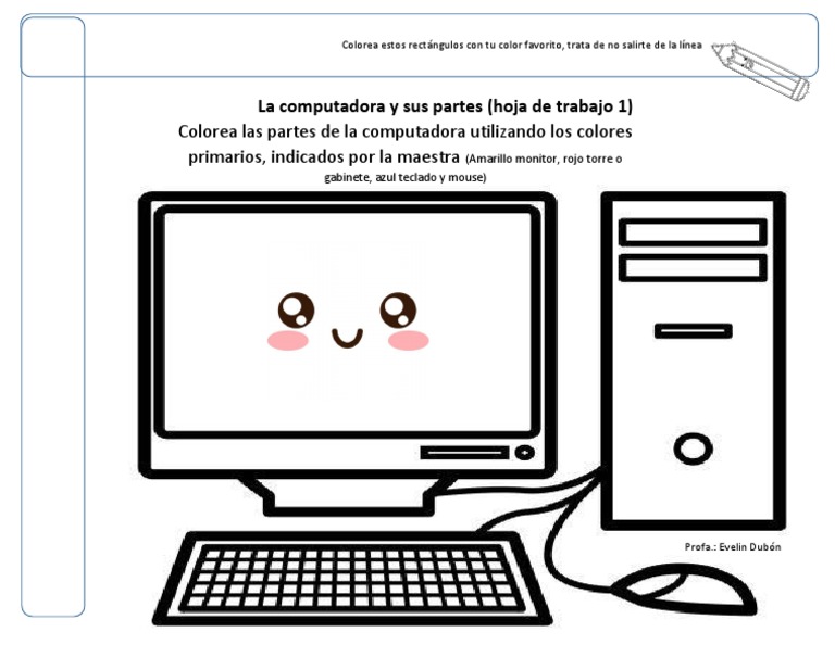 hoja de trabajo 1 kinder computación | PDF