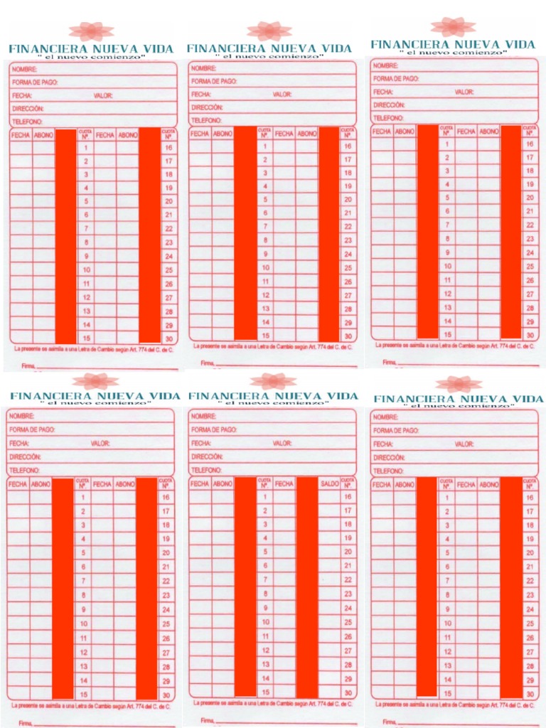 Tarjetas de Cobro | PDF
