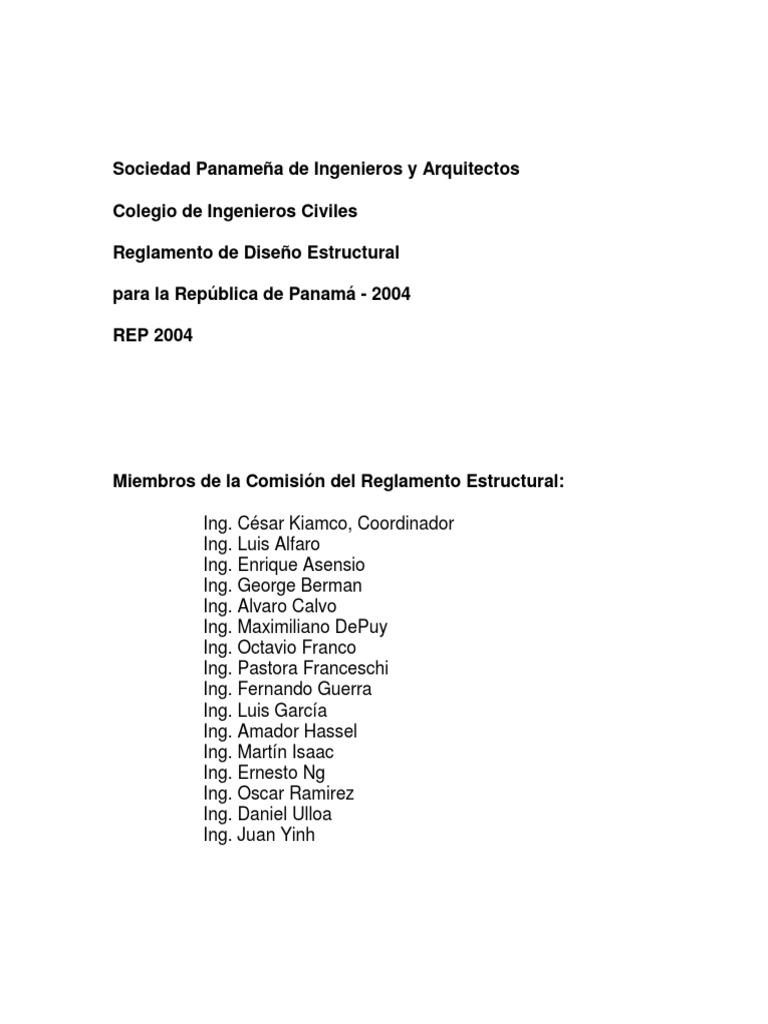 Rep 2004 | Descargar gratis PDF | Hormigón | Panamá