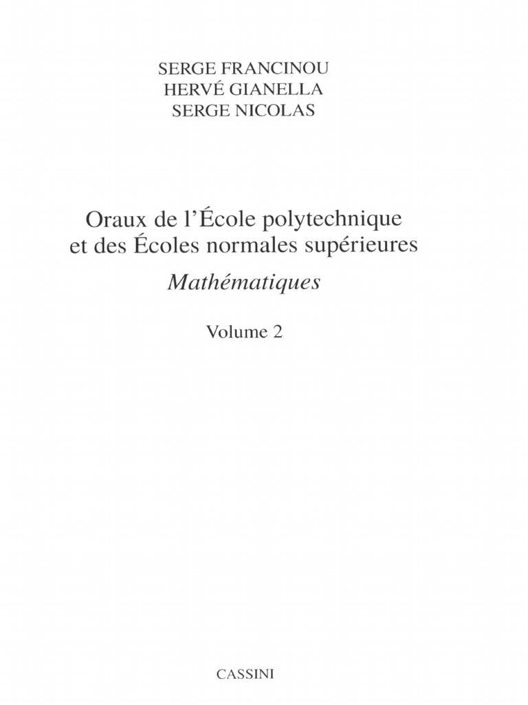 Cassini Xens 2 Table | PDF