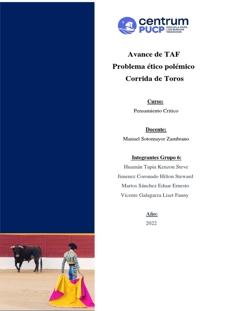 Avance TAF | PDF | Toreo | Deportes de sangre