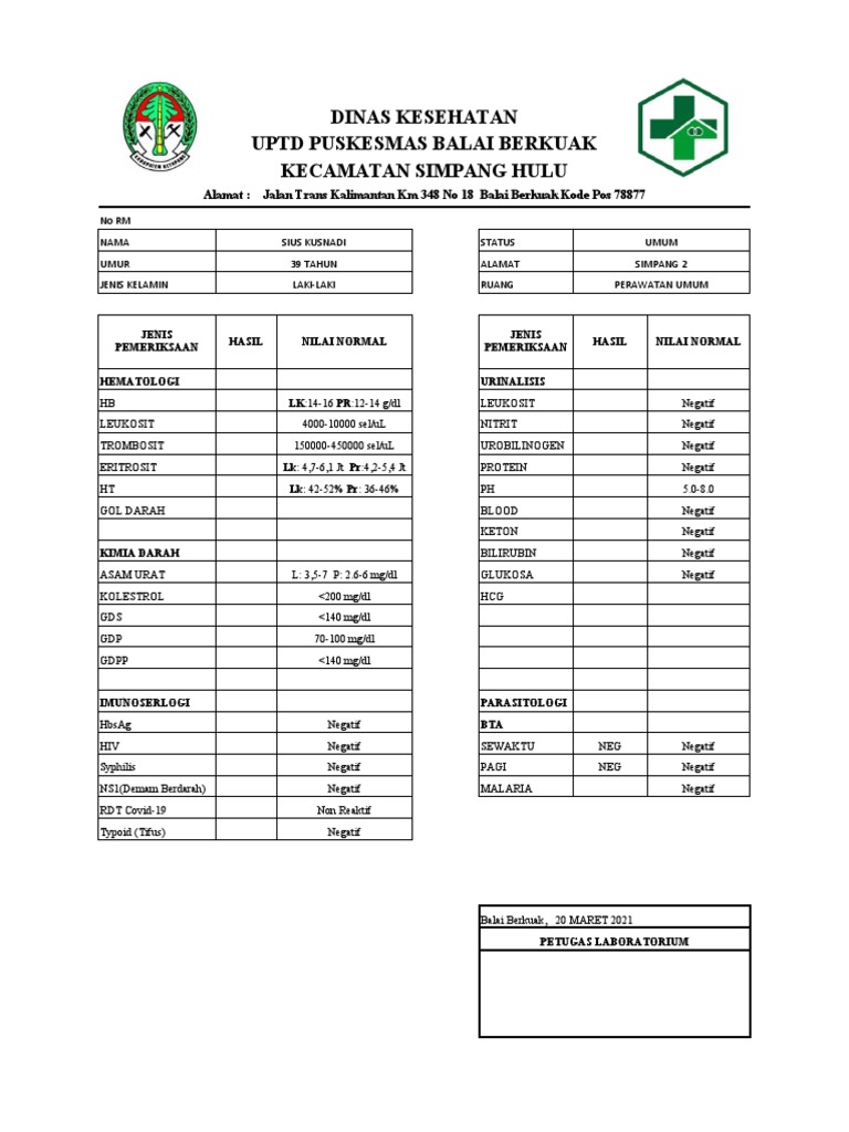 Form Laboratorium | PDF