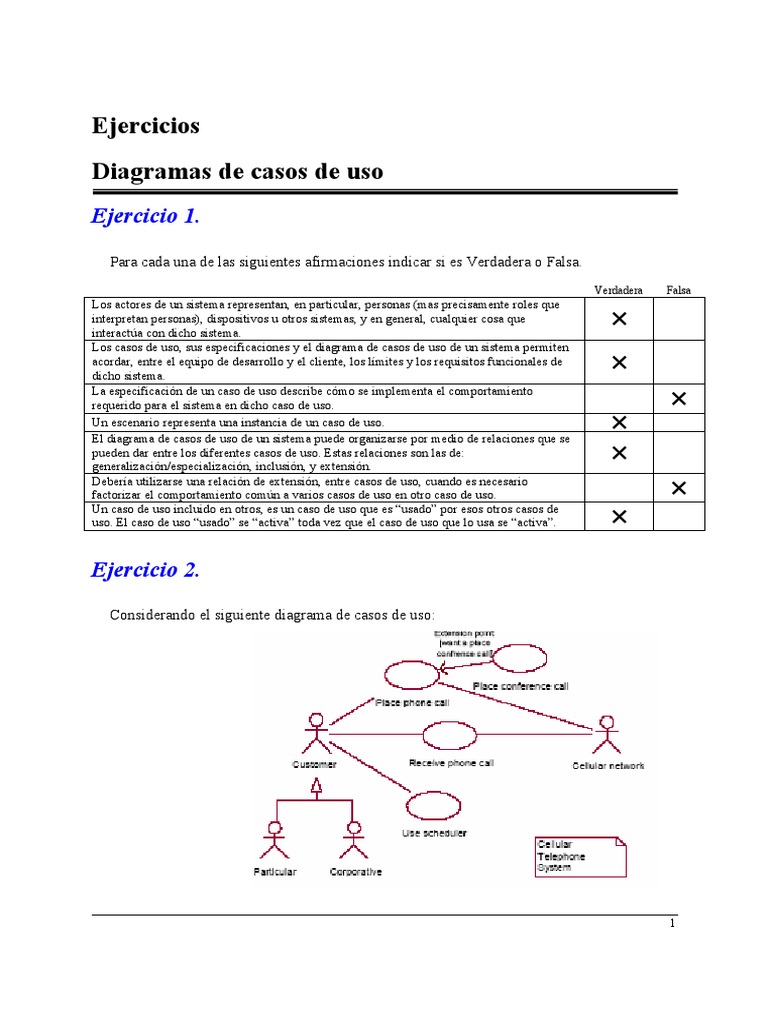Ejercicios-Diagramas Casos de Uso | PDF | Caso de uso | Ciencias de la Computación