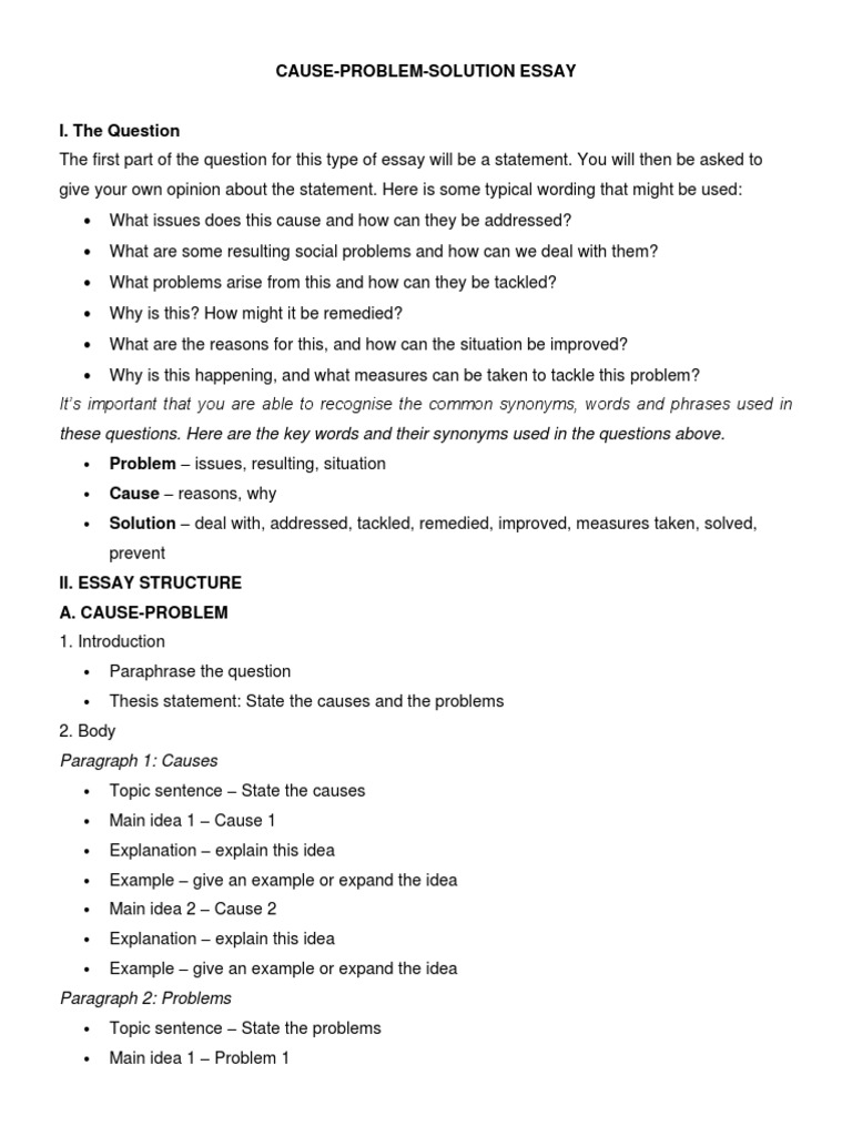 Cause-Problem-Solution Essay | PDF | Obesity | Childhood Obesity