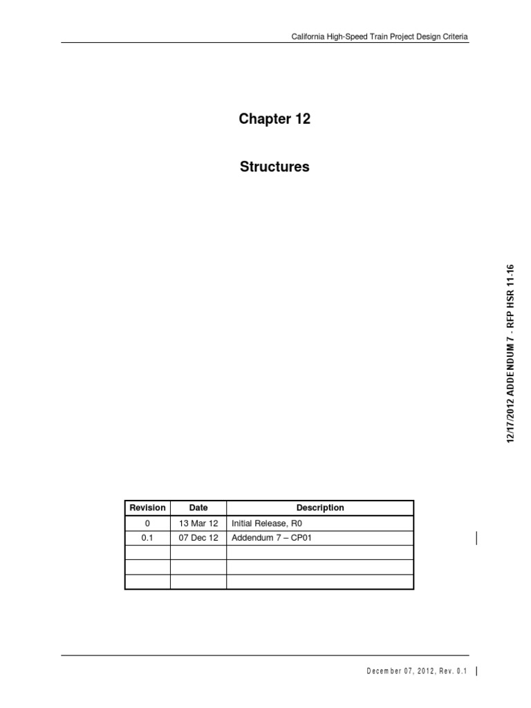 California High Speed Train Project Design Criteria | PDF ...