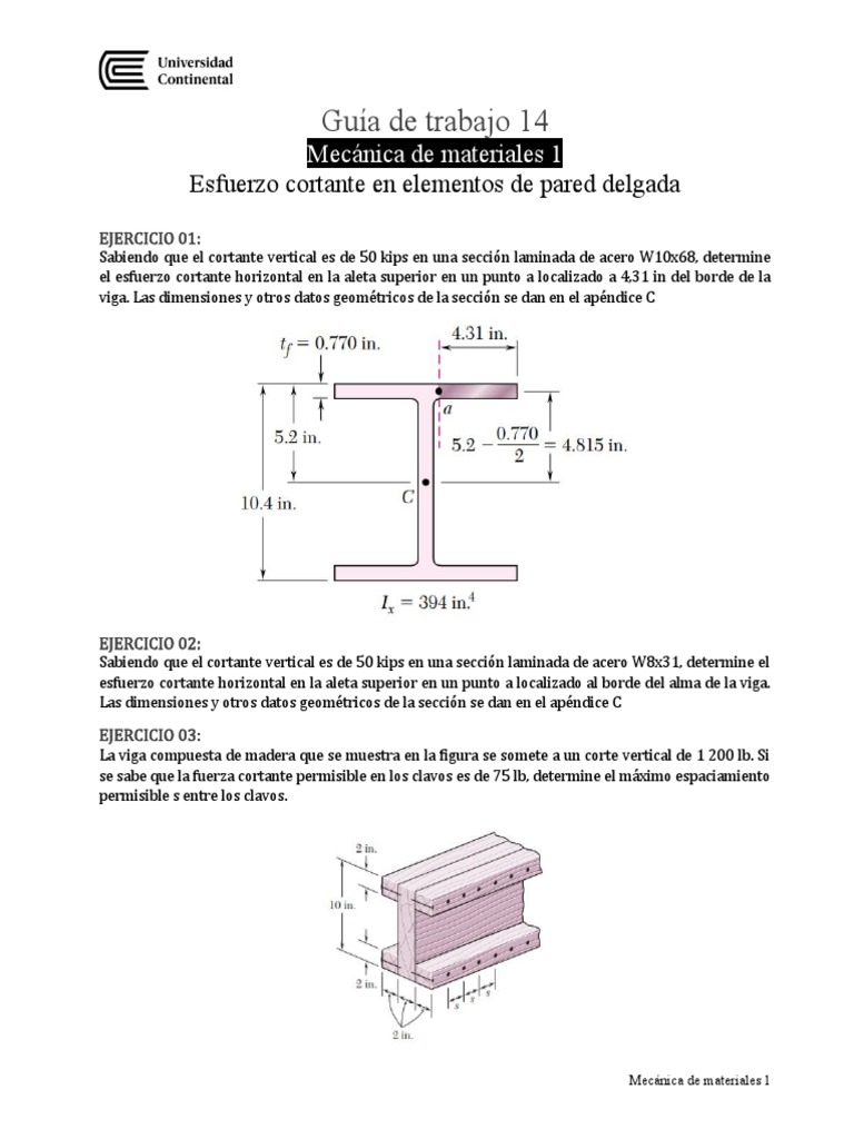 Semana 14 | PDF | Viga (Estructura) | Resistencia de materiales