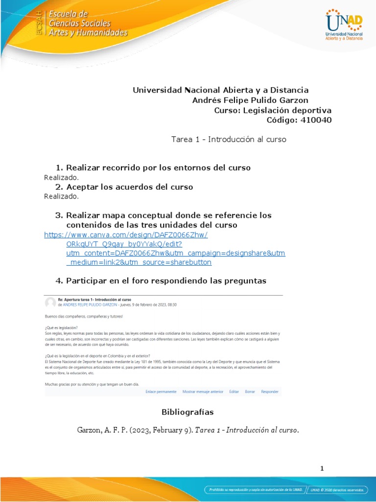 Tarea 1 - Introduccion Al Curso | PDF