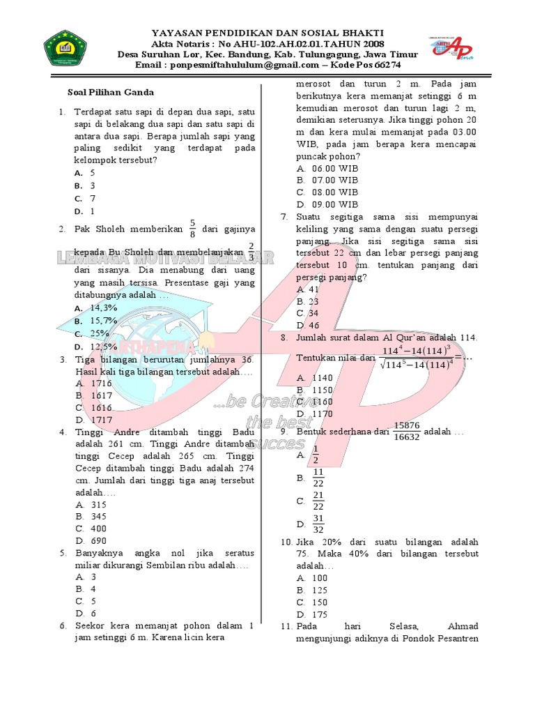 Contoh Soal Olimpiade Matematika | PDF