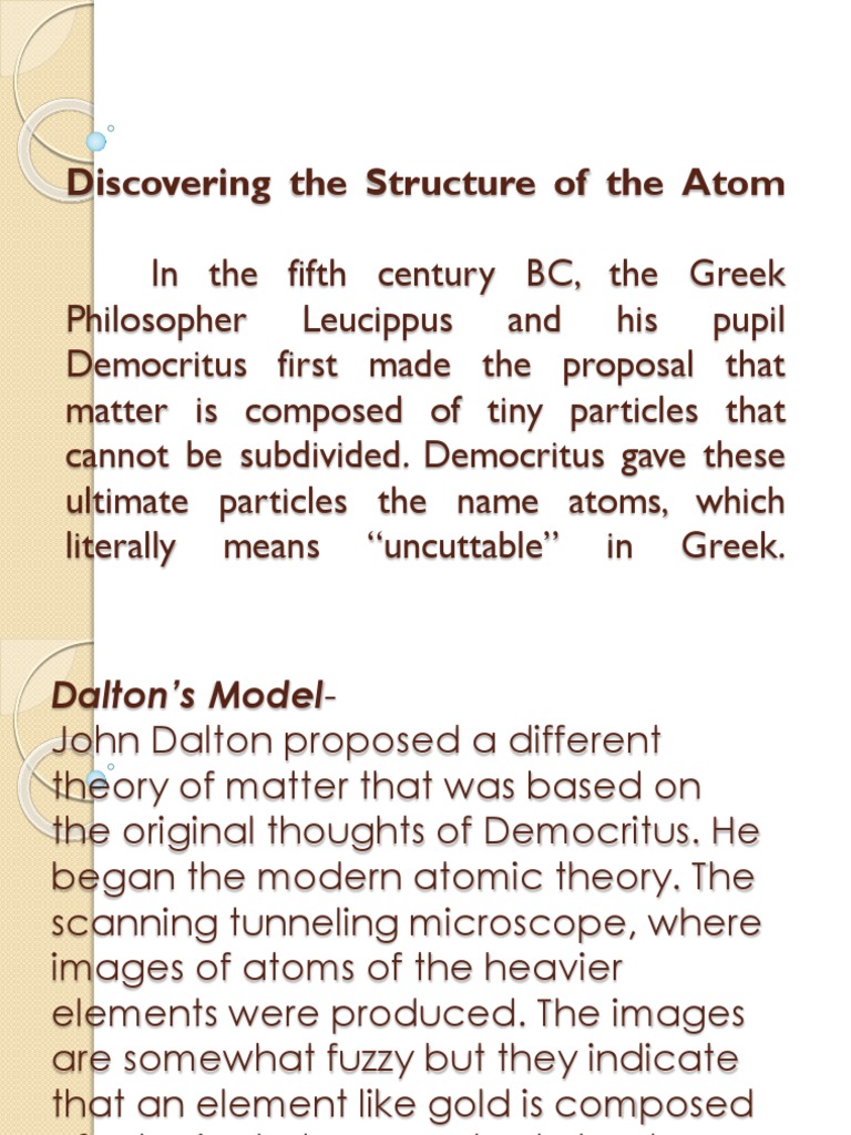 Discovery of Atom PDF | PDF | Proton | Neutron