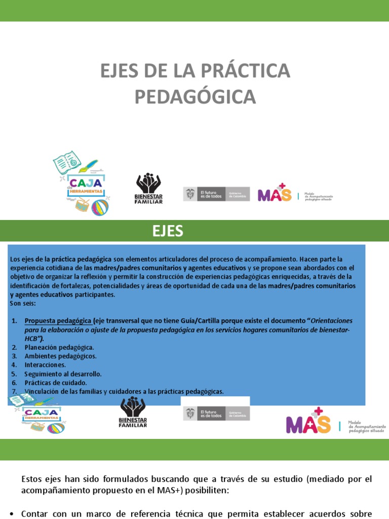 Los siete ejes de la práctica pedagógica en educación inicial | PDF | Pedagogía | Aprendizaje