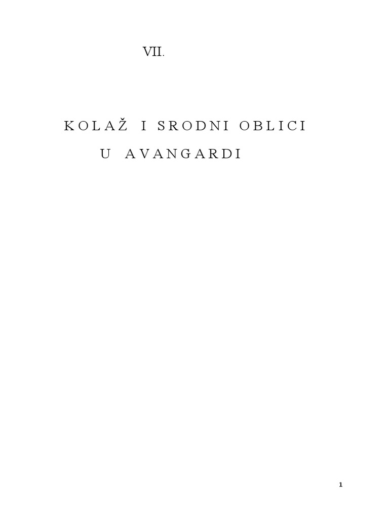 Citatnost, VII, Kolaž I Srodni Oblici U Avangardi | PDF
