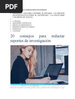 Partes de Un Reporte | PDF | Ciencia cognitiva